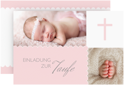 Einladungskarten zur Taufe gestalten – myprintcard