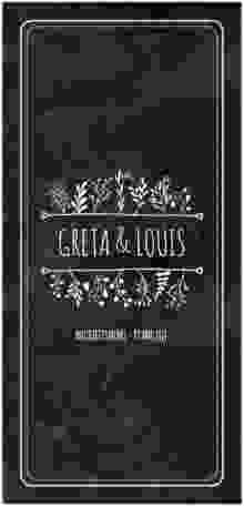 Sitzplan Leinwand Hochzeit "Chalk", 70 x 50 cm Leinwand