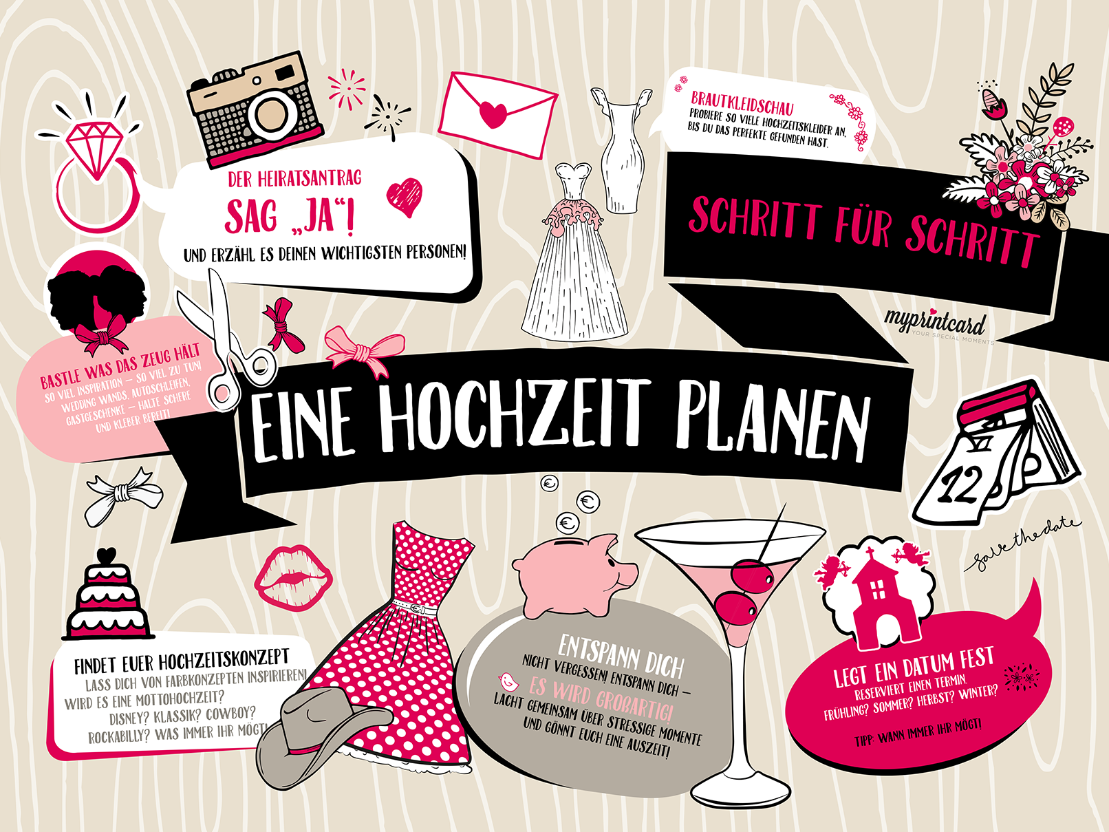 Eine Hochzeit planen in 14 Schritten – Stressfrei heiraten – myprintcard Eine Hochzeit planen in 14 Schritten – Stressfrei heiraten – myprintcard